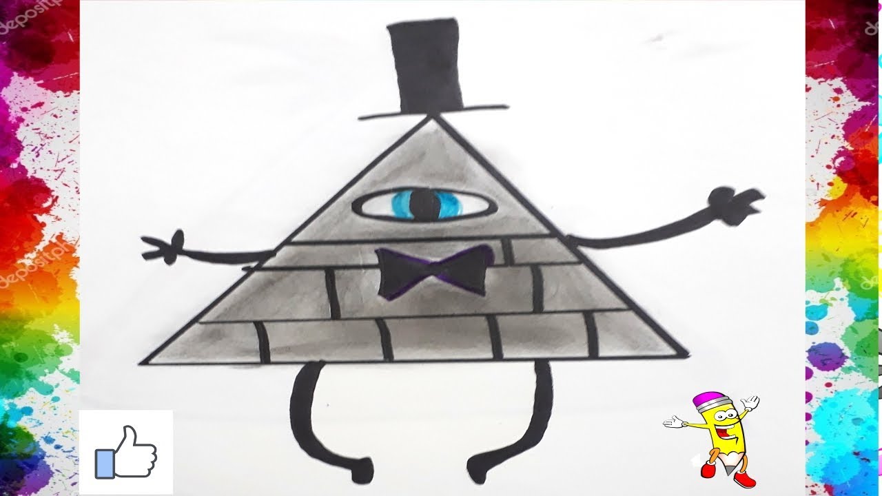 COMO DIBUJAR A BILL CIPHER - GRAVITY FALLS / how to draw bill cipher ...