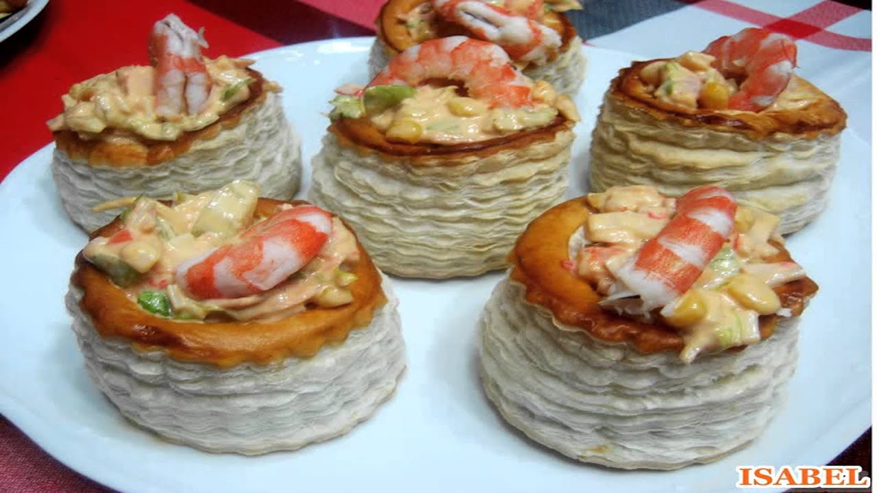 VOLOVANES DE ENSALADA DE AGUACATE Y LANGOSTINOS - YouTube