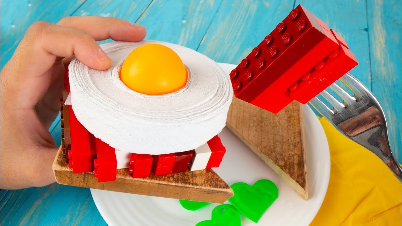 LEGO Scrambled Eggs And Wooden Toast | Your Creative Crunchy Breakfast ...