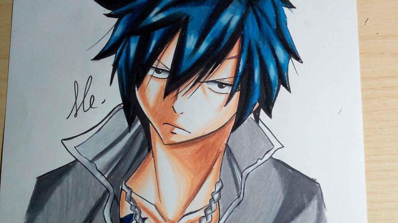Speed drawing - Gray Fullbuster - YouTube