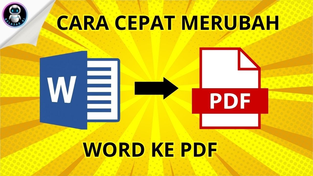 🔴 Tutorial Cara Cepat Mengubah Word ke PDF - Gratis - YouTube