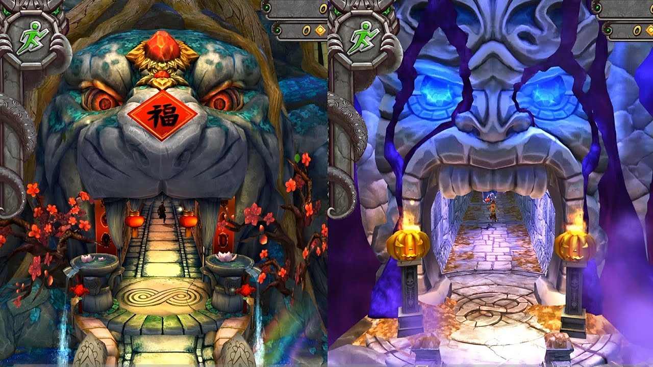 Temple Run 2 Lost Jungle Lantern Festival 2023 Vs Spooky Ridge Map ...