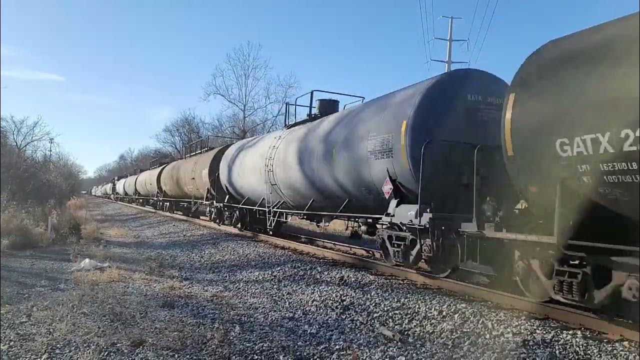 CSX 3418 ) is leading this heavy train - YouTube