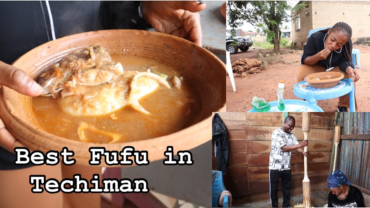 Eating Most Delicious food (fufu) in TECHIMAN, Bono East Region | Ghana ...