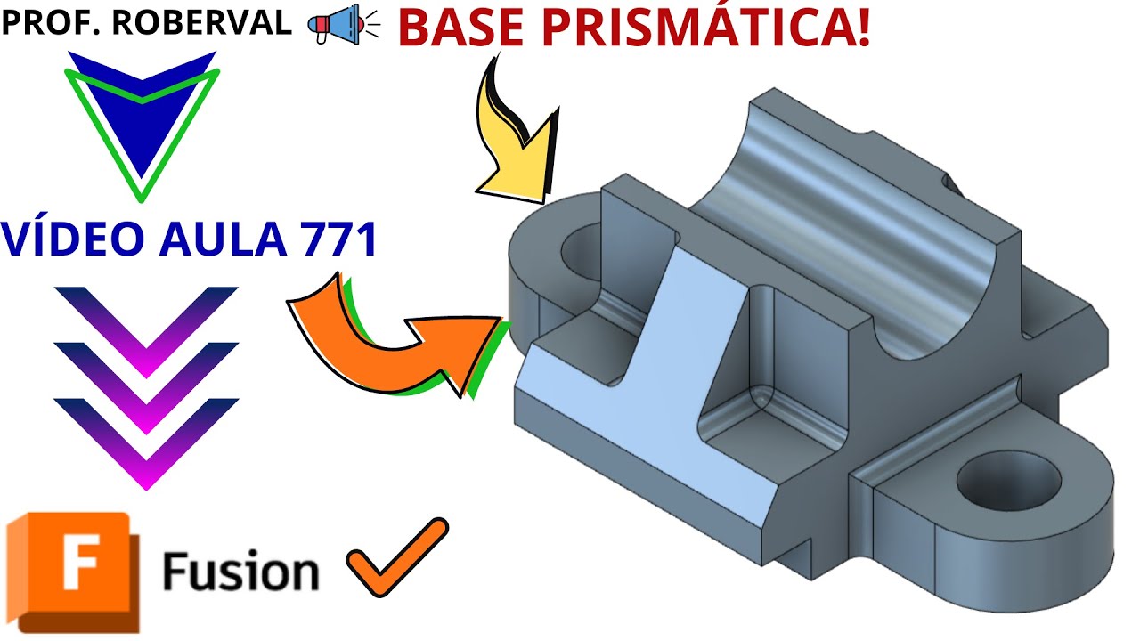 Aula 771 - Modelamento da Base Prismática no Autodesk Fusion - YouTube