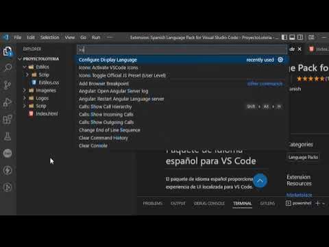 cambiar el idioma de visual studio code - YouTube