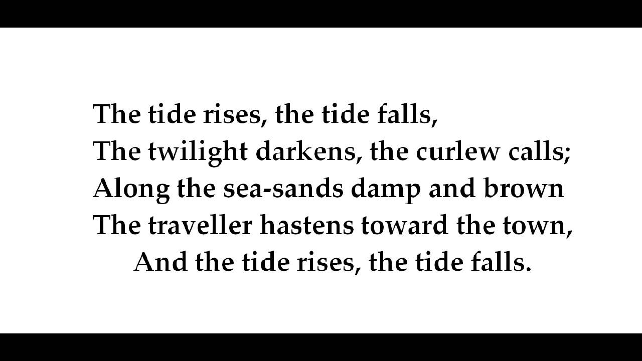 "The Tide Rises, The Tide Falls," by Henry Wadsworth Longfellow - YouTube