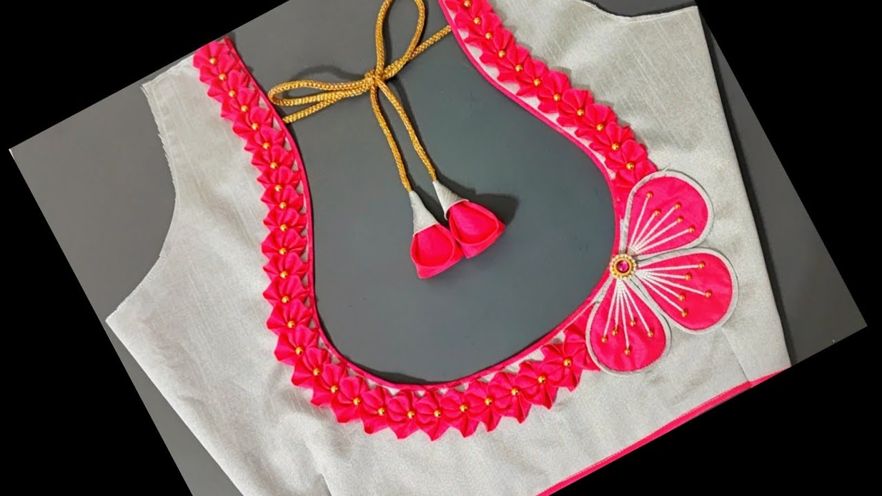Super colour combination designer blouse design - YouTube