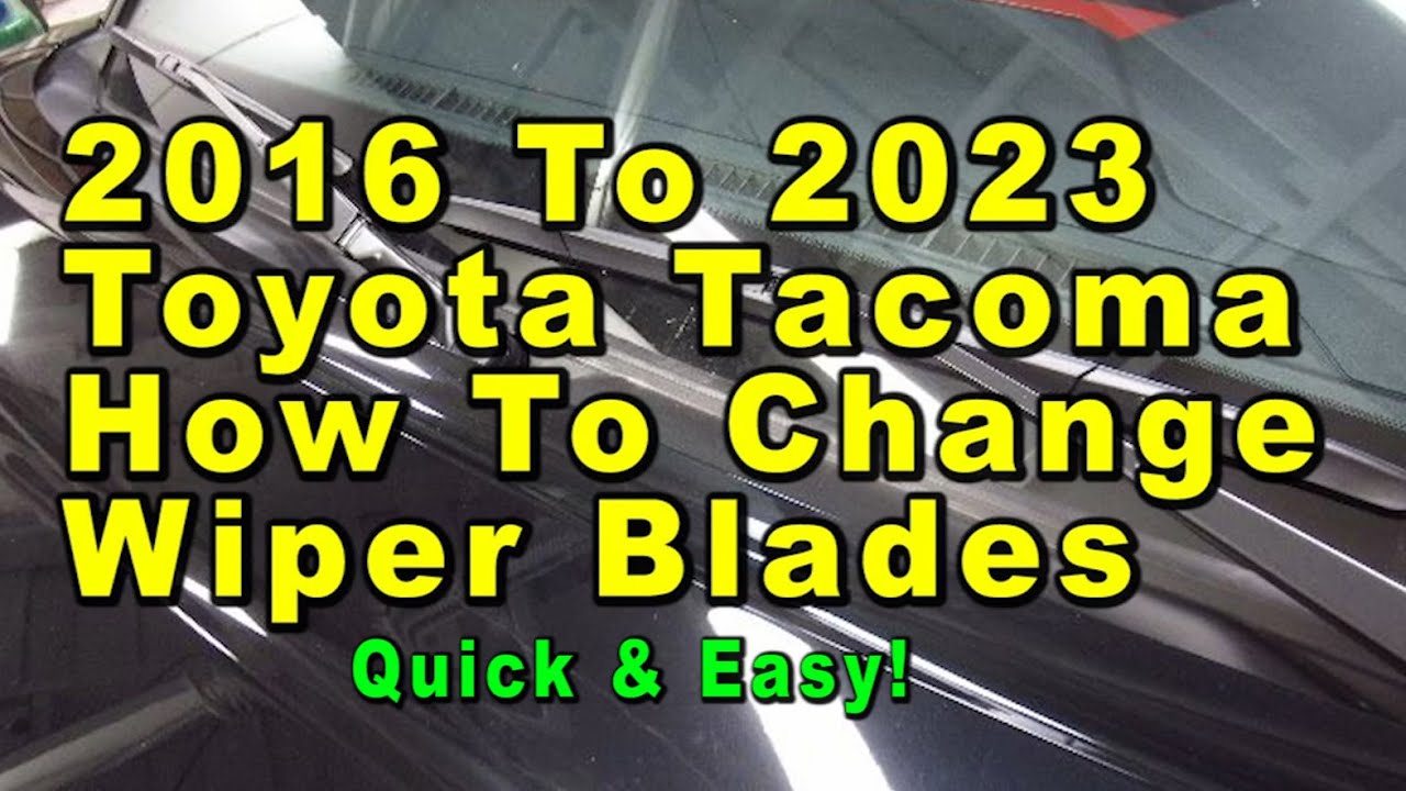 2019 Tacoma Wiper Blade Size