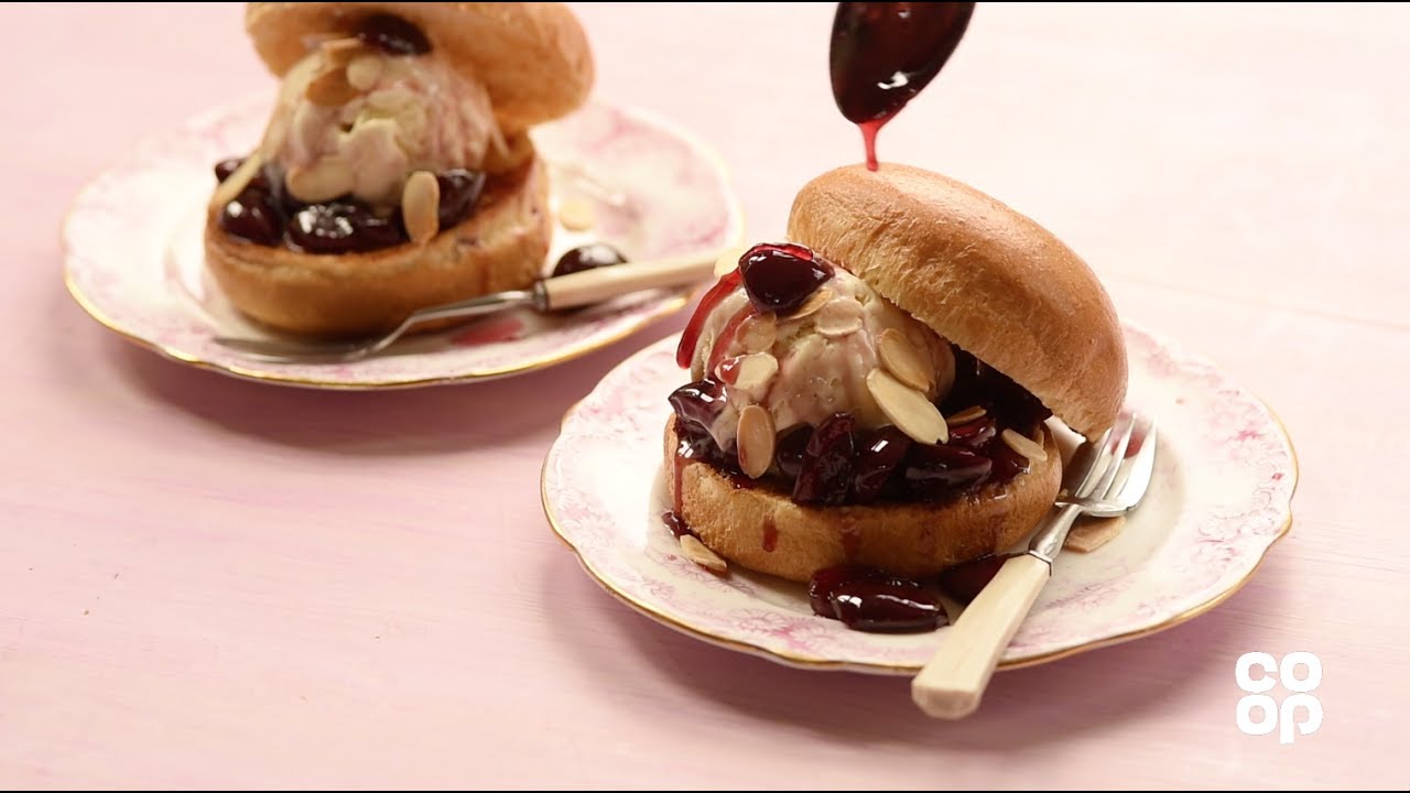 Co-op | Cherry Bakewell Ice Cream Sandwiches - YouTube