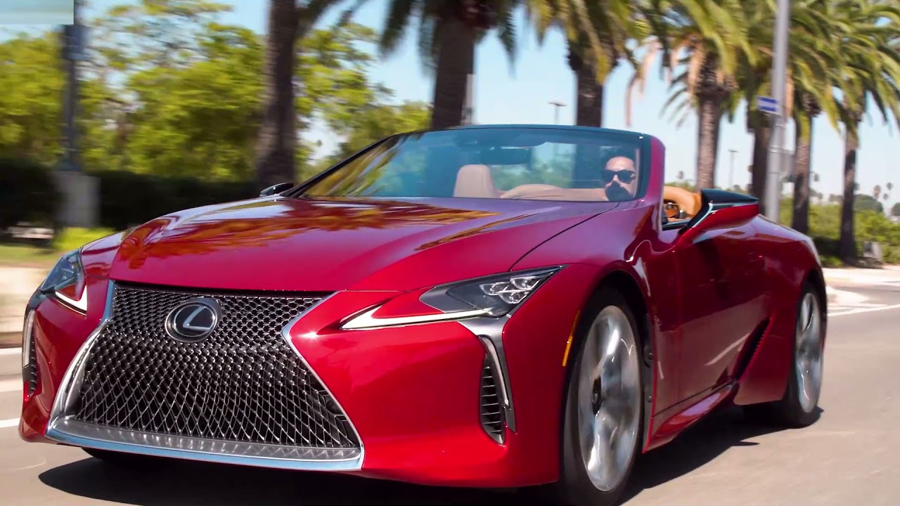 2022 Lexus LC500 Convertible | Driving Sense (Infrared Red) - YouTube
