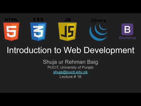 Lecture 16, Introduction to web Development - YouTube
