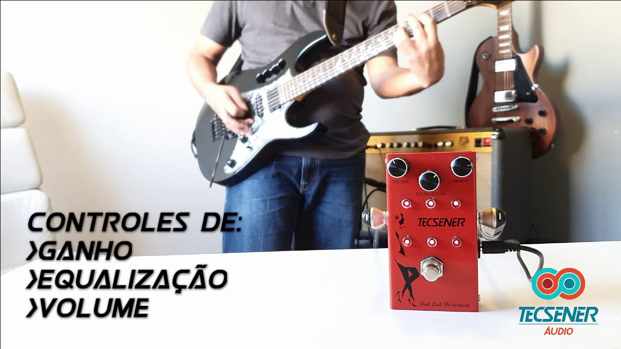Pedal Red Led Distortion - Tecsener - YouTube