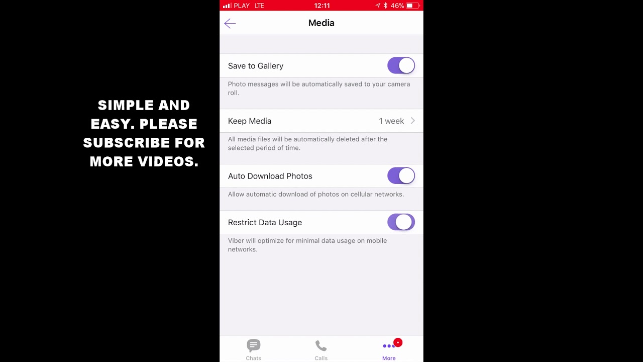 How To Disable Or Enable Restrict Data Usage In Viber App Ios Youtube