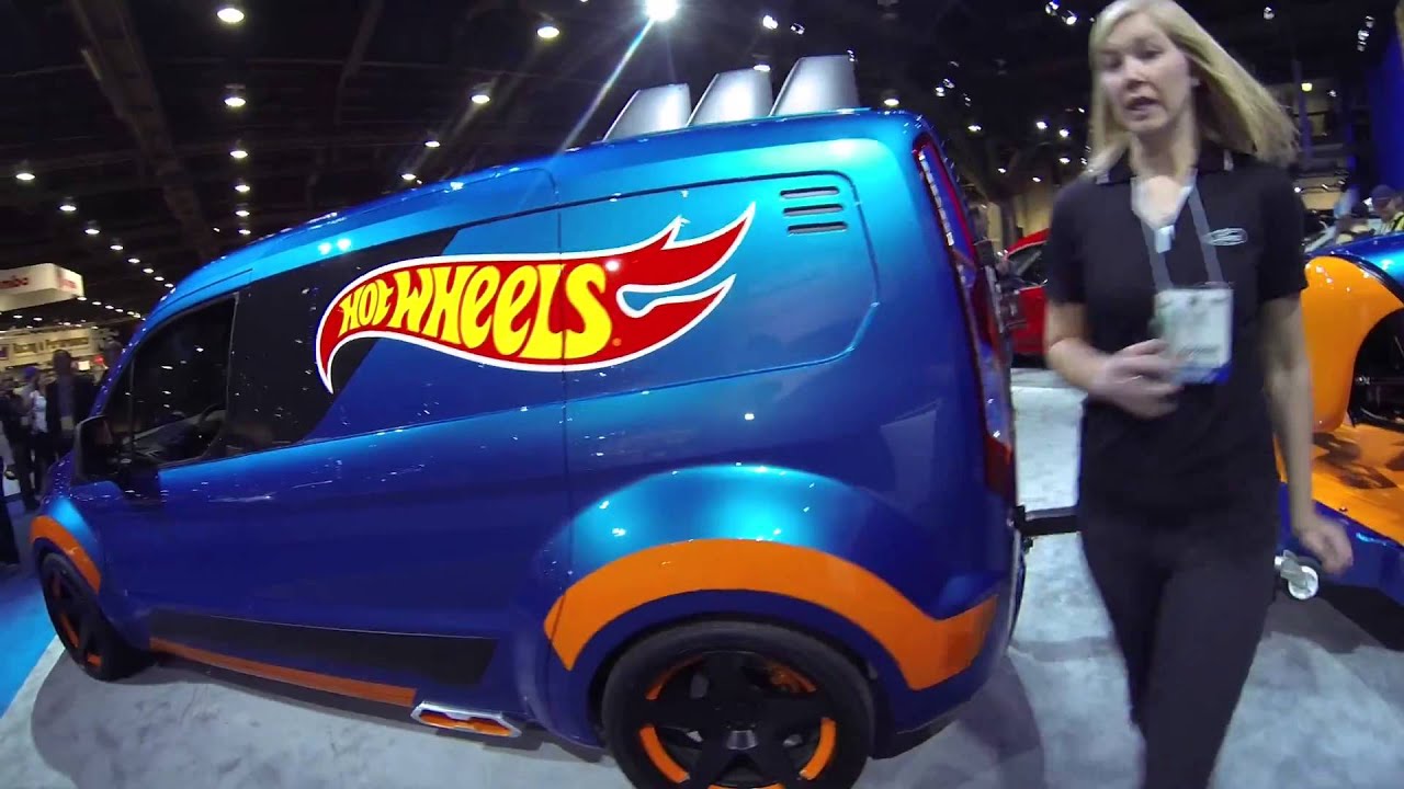 Hot Wheels Ford Transit Connect Van collaboration SEMA show - YouTube