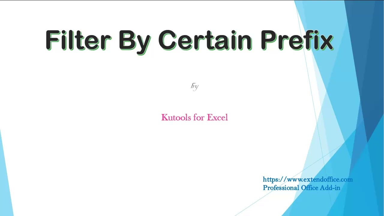 How To Filter Column Data By A Certain Prefix In Excel YouTube How To Filter Column Data By A Certain Prefix In Excel YouTube