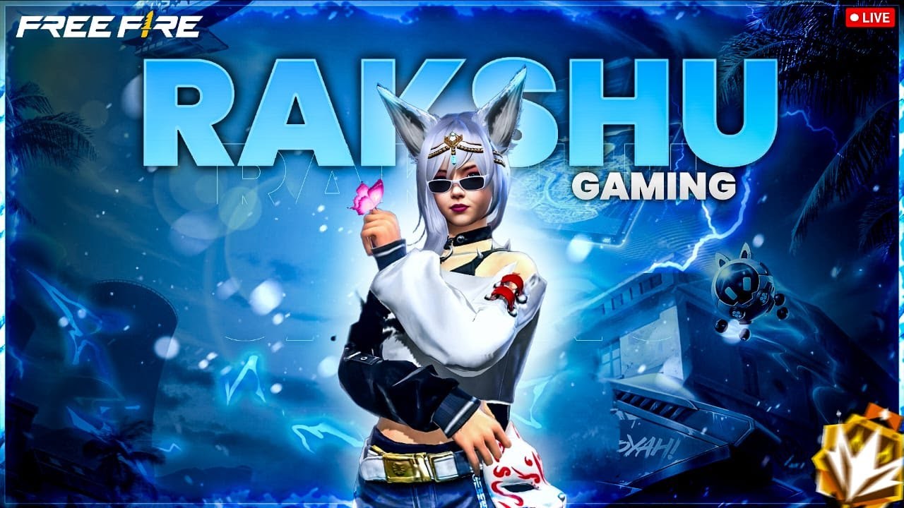 [LIVE]🛑 FREE FIRE LIVE WITH RAKSHU😁 MOBILE GAMEPLAY !! rank minus with ...