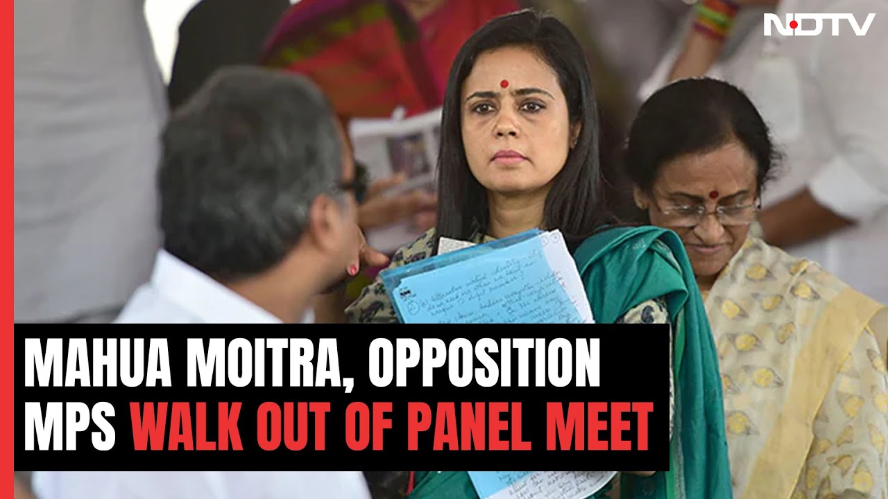 Filthy Questions Mahua Moitra Opposition Mps Walk Out Of Panel Meet