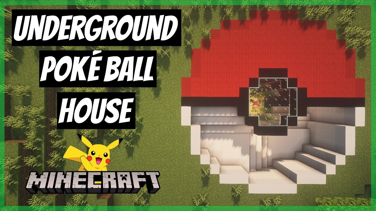 Minecraft Underground Pokéball House Tour Youtube