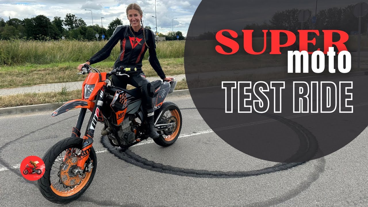 Girl's first KTM SUPERMOTO test ride vlog - YouTube