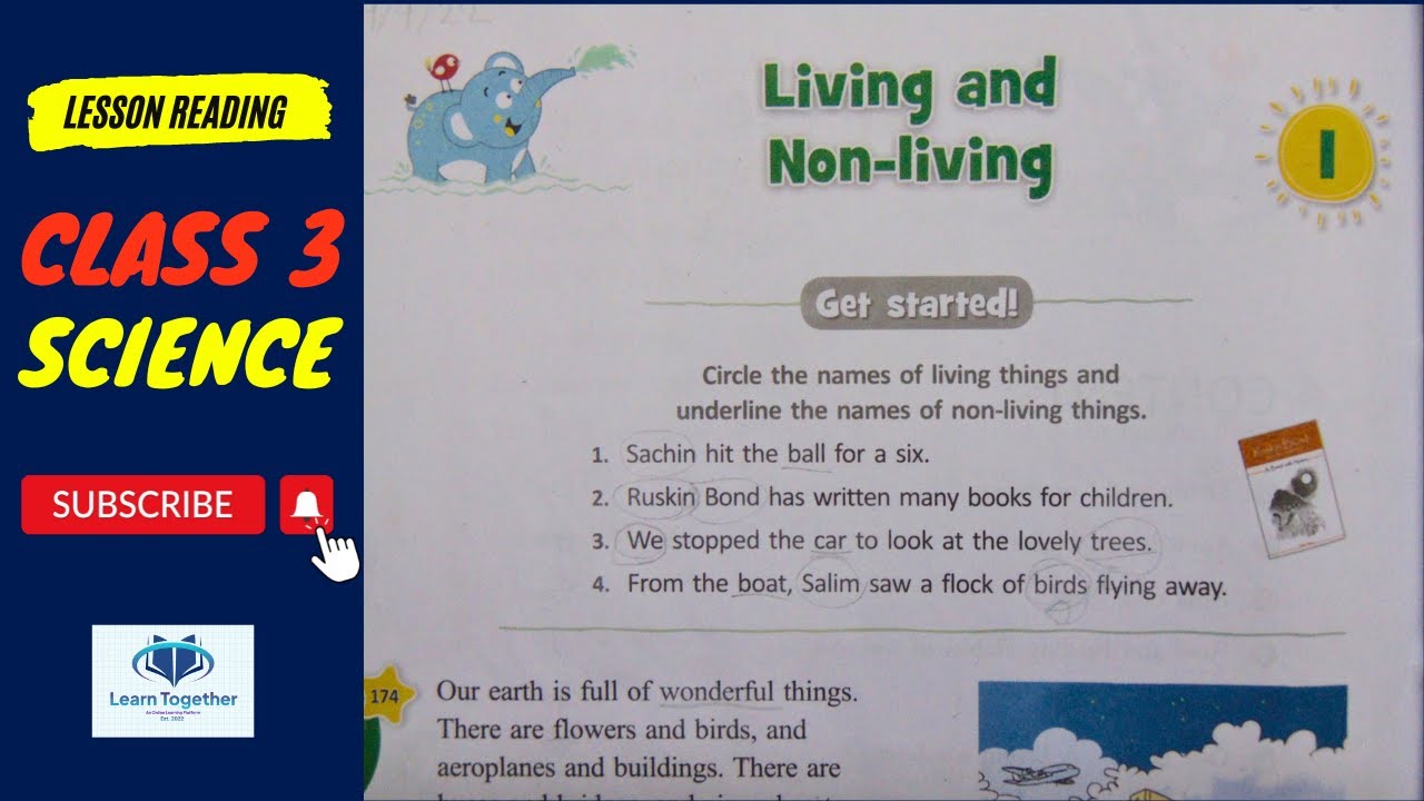 Science || Class 3 || Chapter 1 || Living and Non Living - YouTube