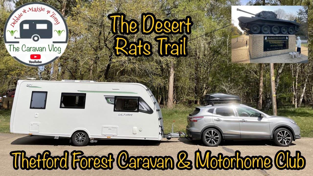 Thetford forest Caravan and Motorhome Club site. Desert Rats trail. The ...