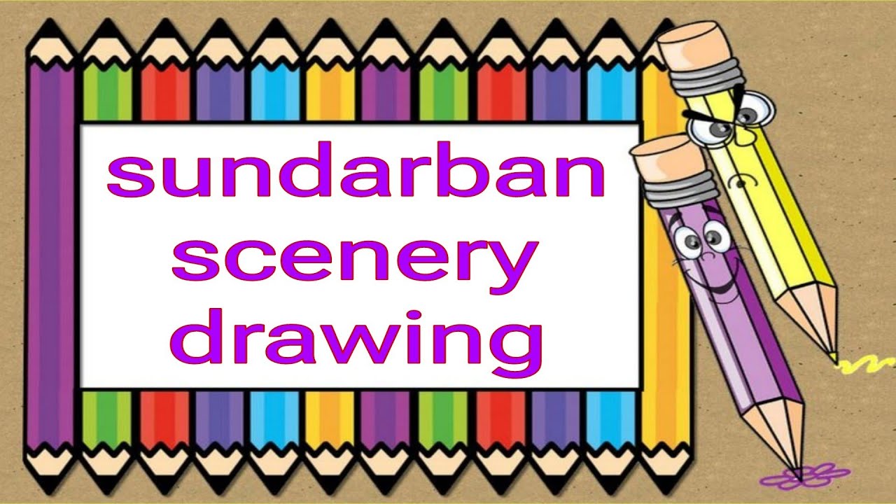 sundarban drawing/সুন্দরবনের দৃশ্য আঁকা/forest scenert drawing ...