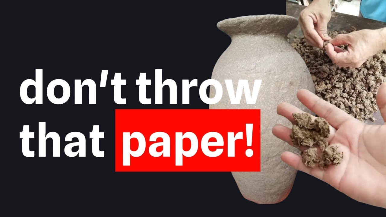 Trash to Treasure: Recycled Paper Becomes a Paper Mache Jar ♻️ - YouTube