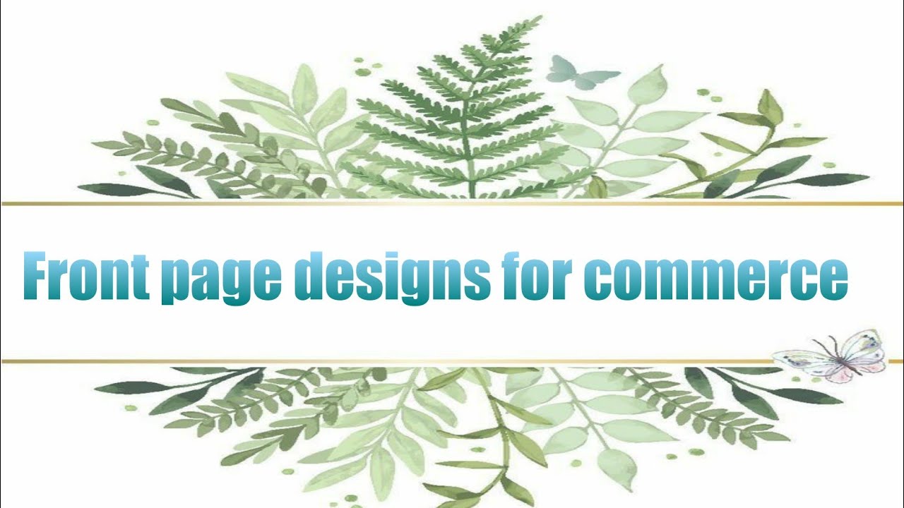 Front page designs ideas || front page designs for commerce students ...