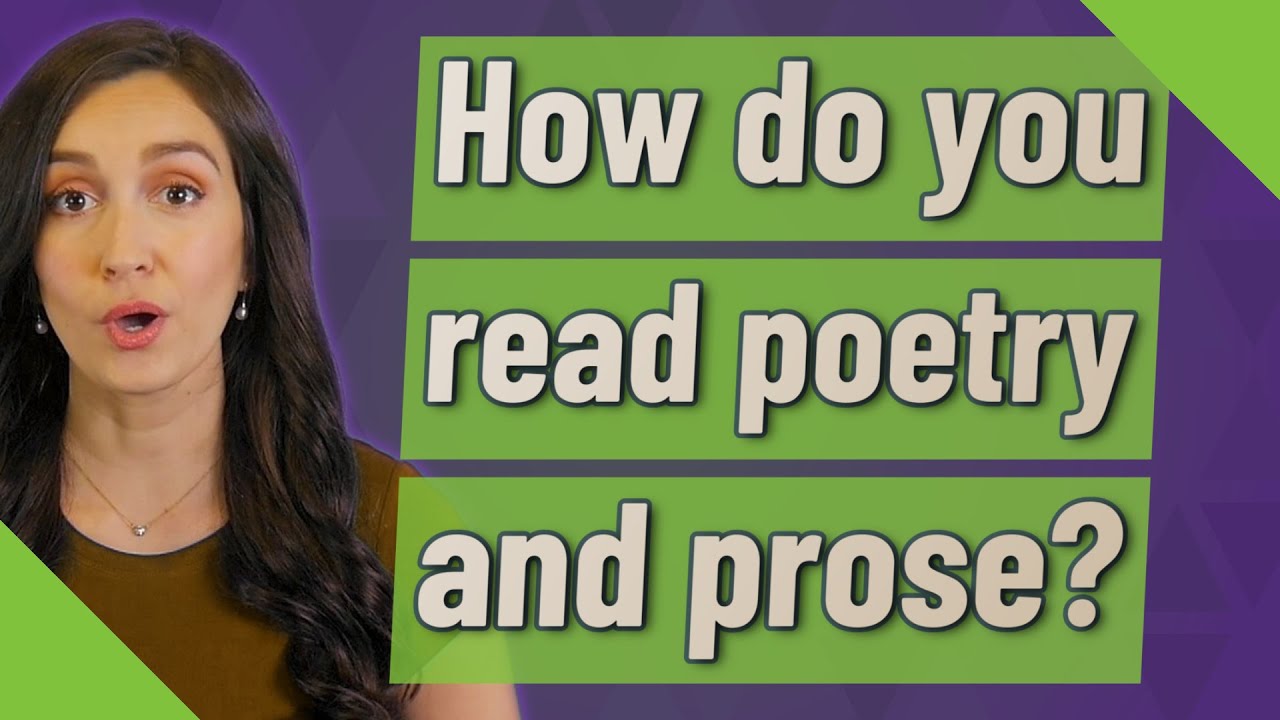 How do you read poetry and prose? - YouTube