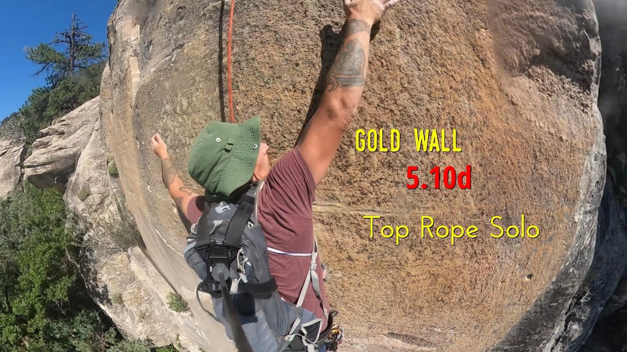 Gold Wall 5.10d (Top Rope Solo) - YouTube