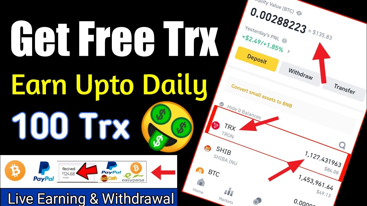 How To Earn Trx Without Investment Free Trx Trx Earning Websites