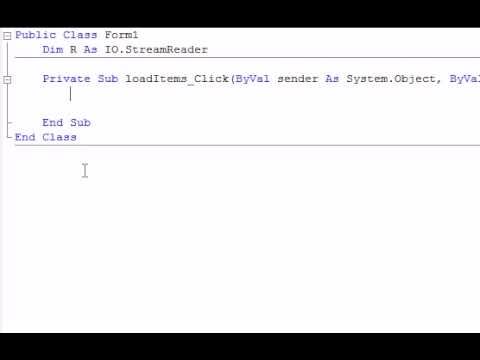 VB.NET - How To Load A List Of Items From Text File Into A ListBox - Detailed Tutorial - YouTube
