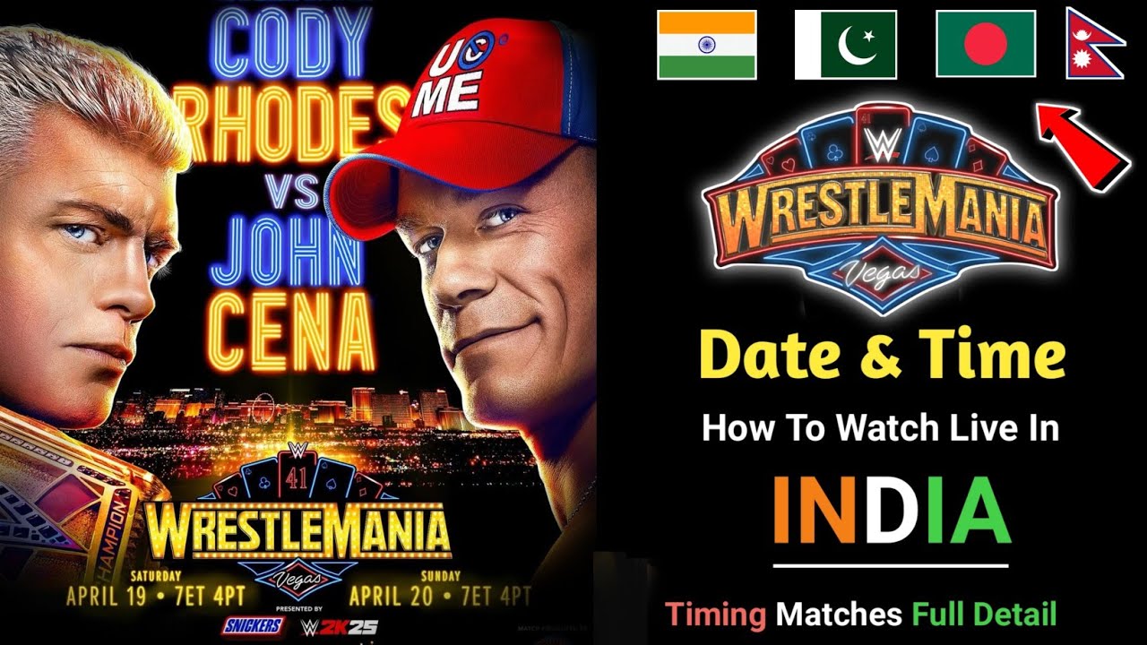 Wrestlemania 41 Date And Time In India | Wrestlemania 41 Match Card | Wrestlemania 41 Date And ...