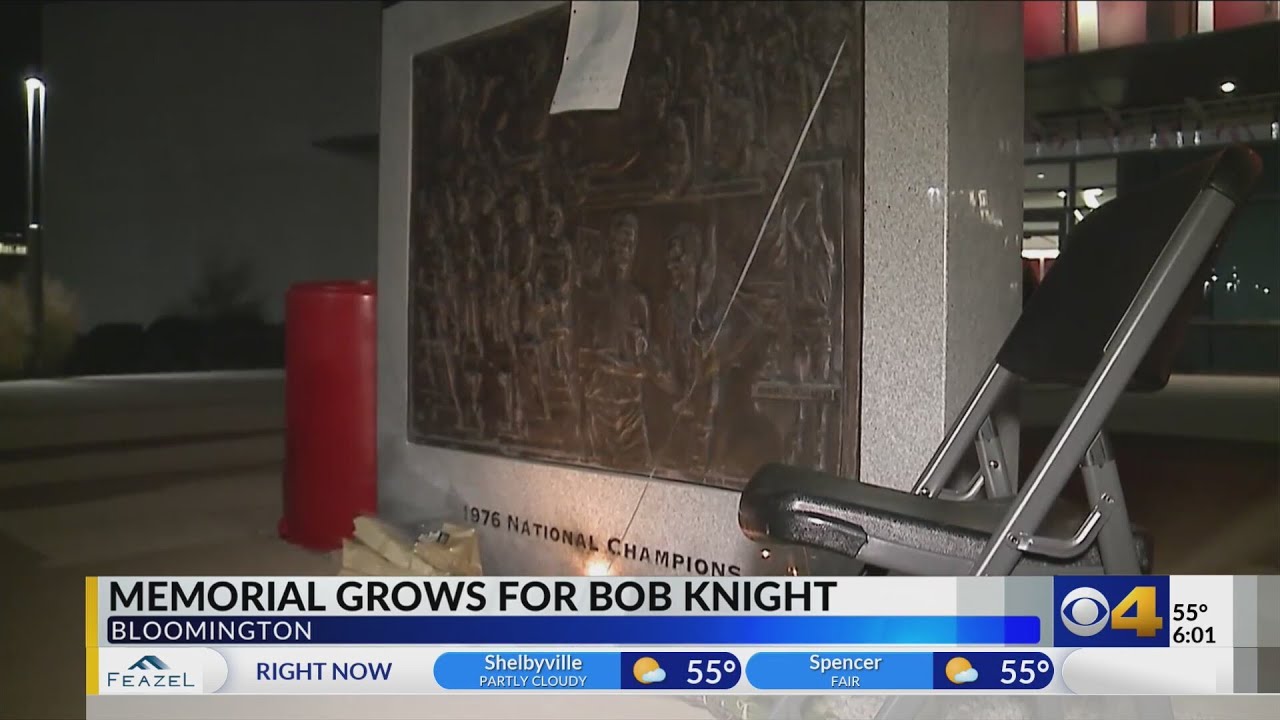Memorial grows for Bob Knight - YouTube