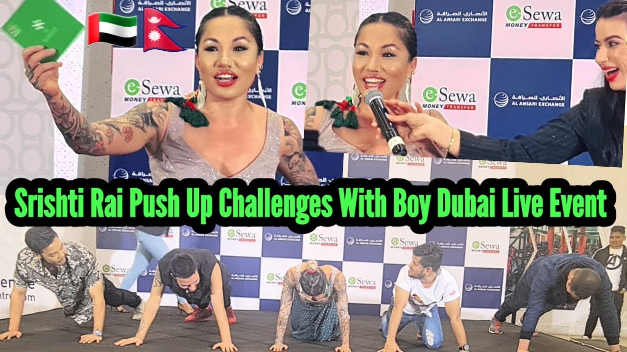 Srishti Rai Push Up Challenges With Boy Dubai Live Event | B2Alone ...