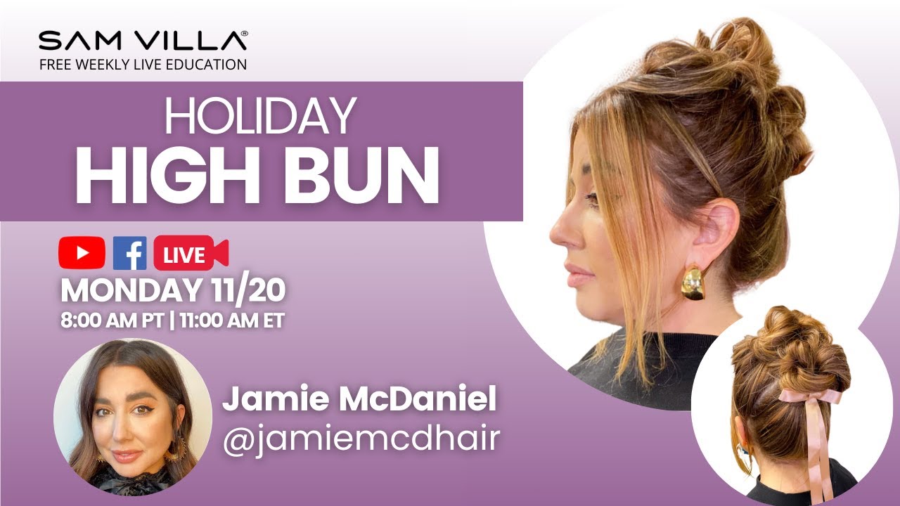 Holiday High Bun with Jamie McDaniel - YouTube