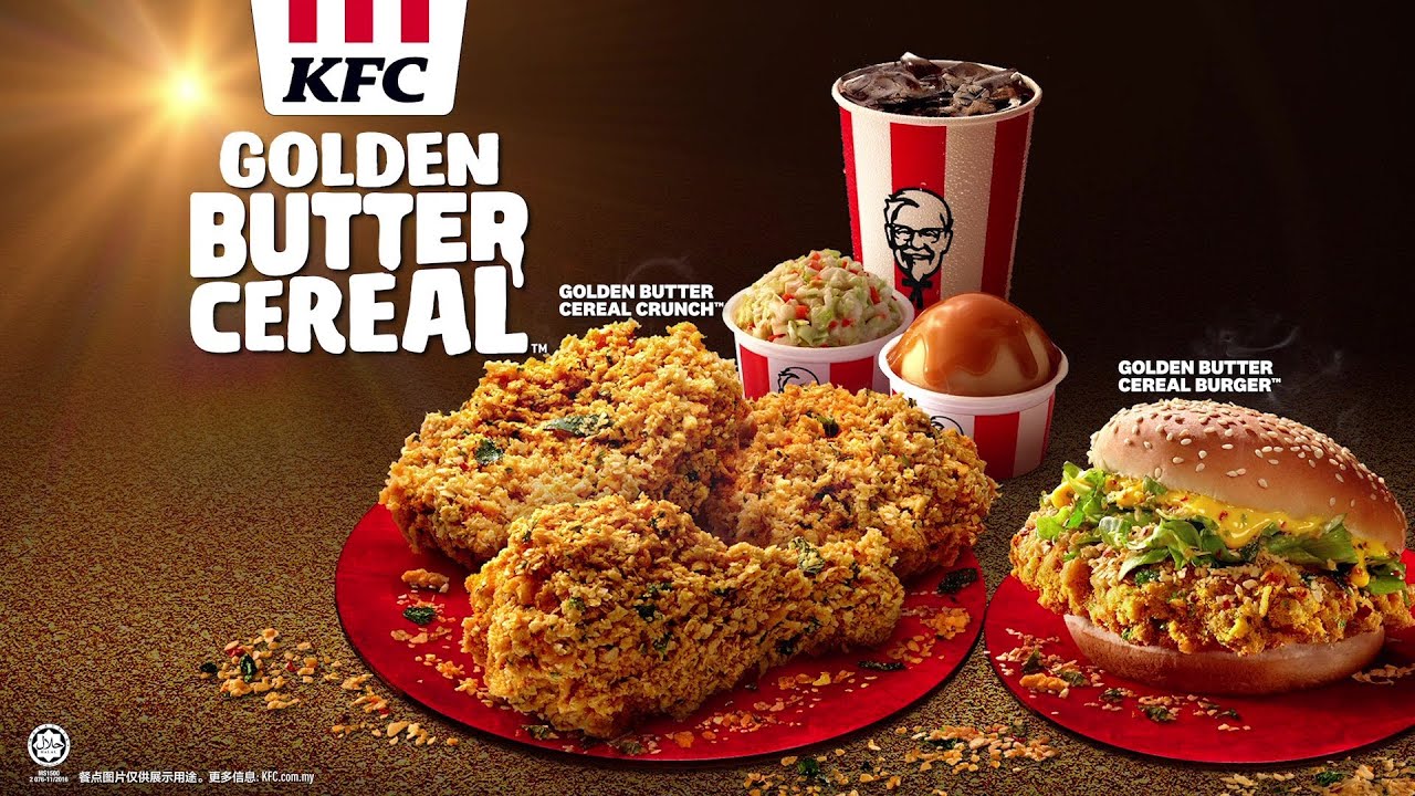 KFC Golden Butter Cereal系列，美味酥脆，好吃到吃光光！ - YouTube