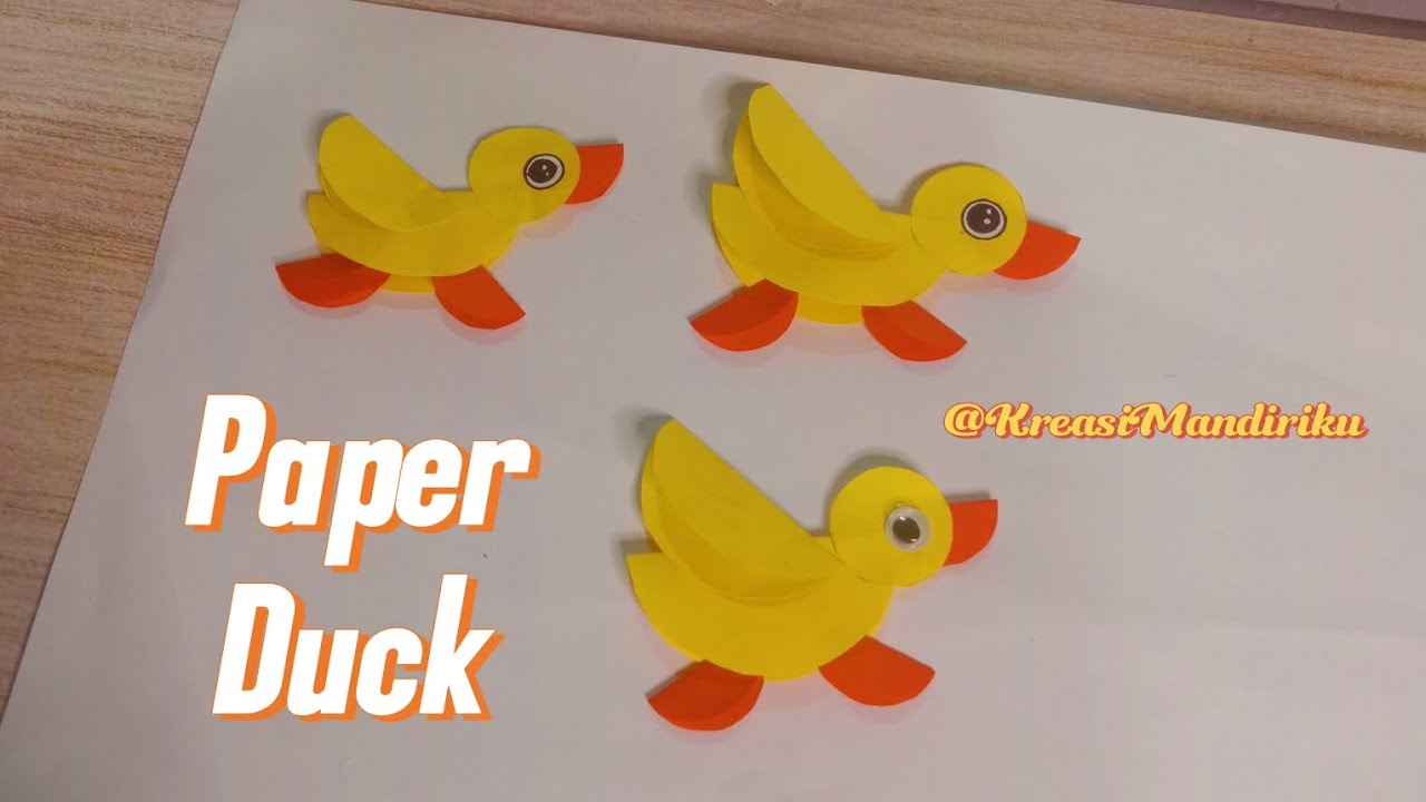 How to make paper a simple duck | Easy paper craft for kids | origami ...
