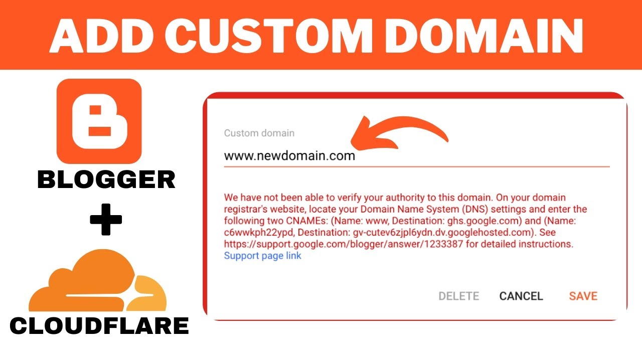 How To Add Custom Blogger Domain Using Cloudflare Dns Connect Blogger To Cloudflare Youtube