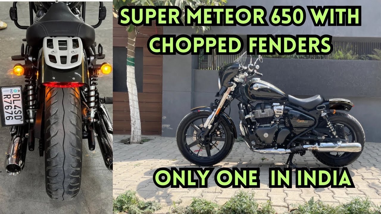 This is The Best Modified RE Super Meteor650 | 1st In India | Chopped ...