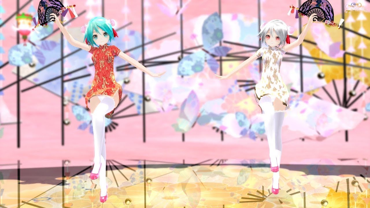 【MMD】 チャイナあぴ2人で ♪ 寄明月 ♪ - YouTube