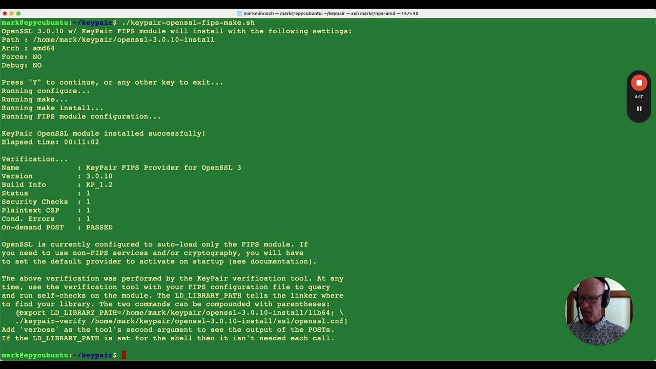 Installing KeyPair FIPS Provider for OpenSSL 3 - YouTube