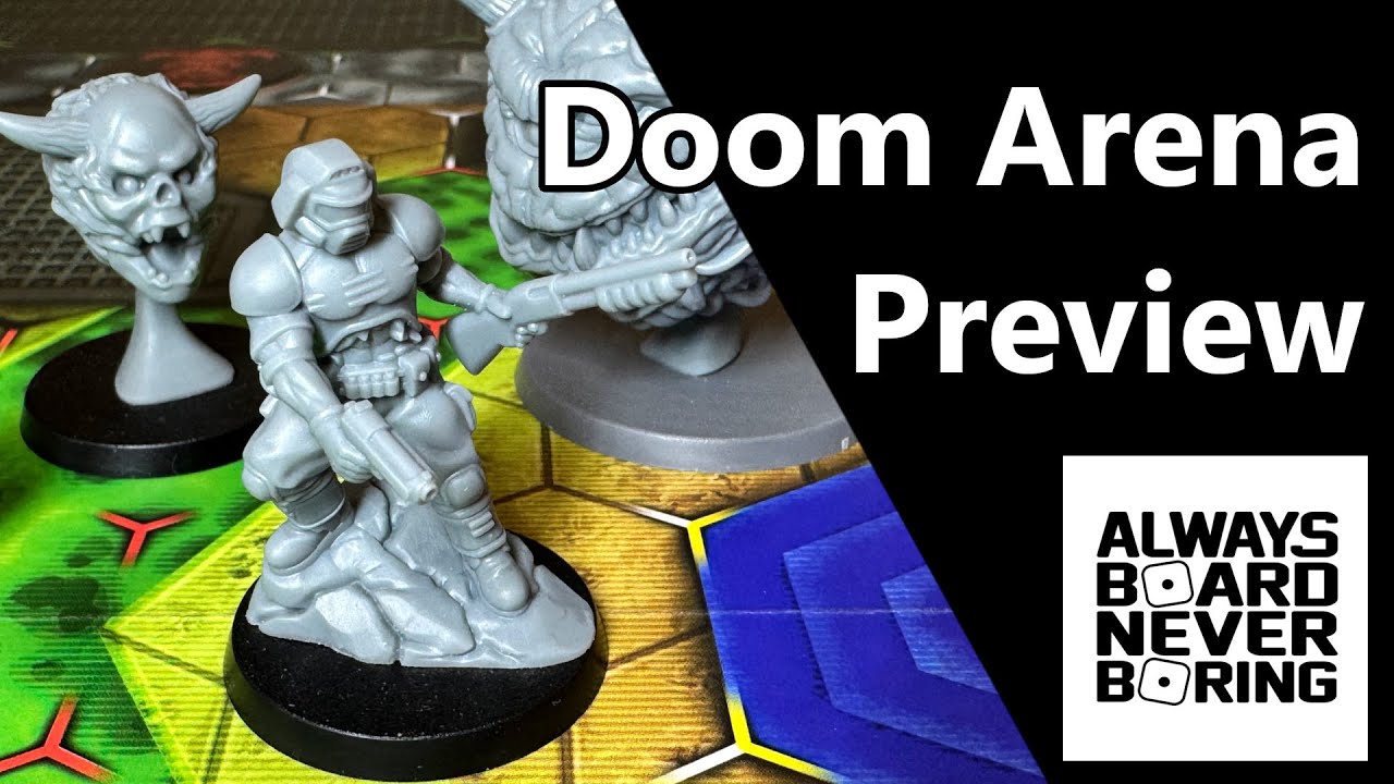 Doom Arena Board Game Preview | Rip & Tear Action from Modiphius Coming ...