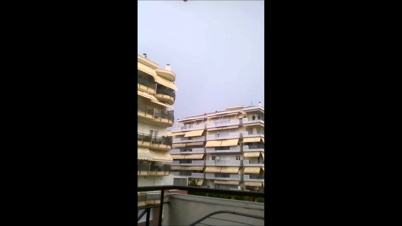 Καταιγιδα στον ευοσμο θεσσαλονικης 31-7-2015 - YouTube
