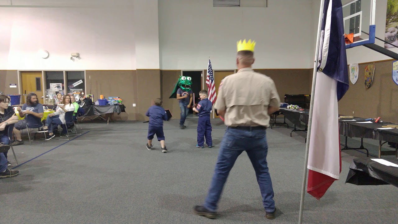 Knights vs dragon - cub scouts skit - YouTube