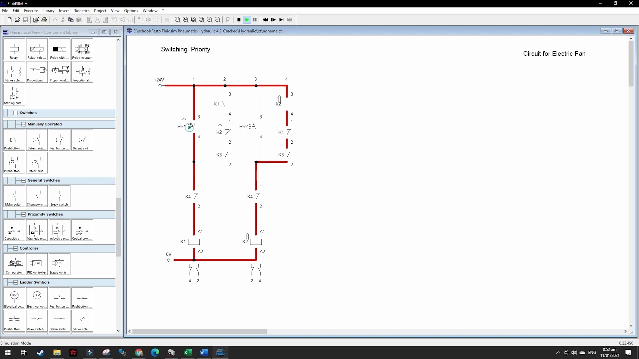 Switching Priority Circuit FluidSimulation - YouTube