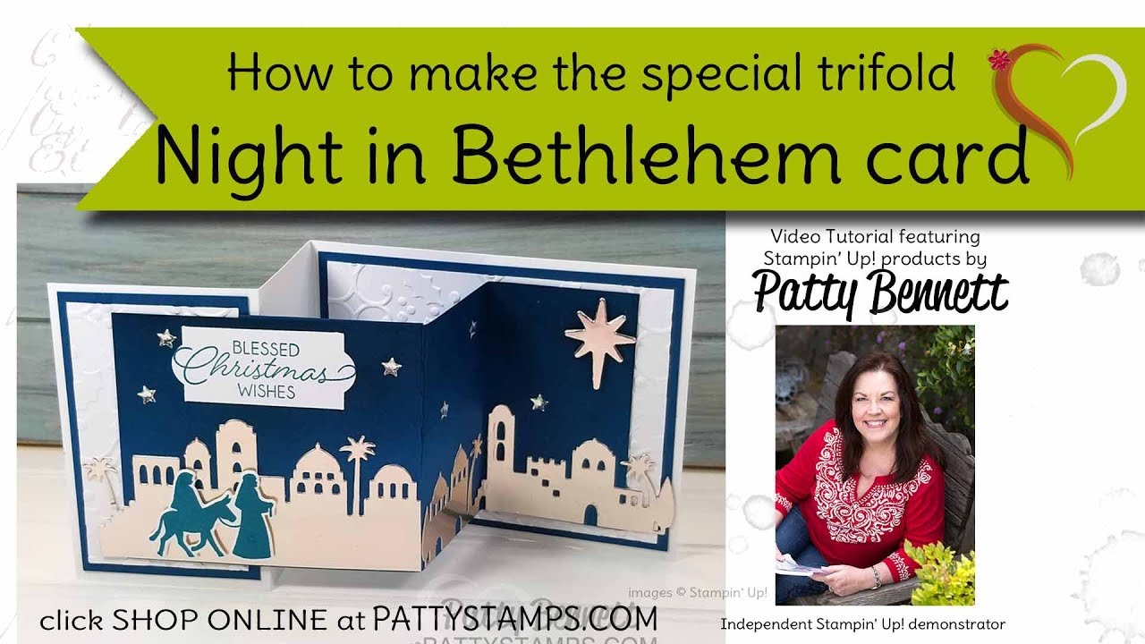 How to make the trifold Night in Bethlehem Stampin' UP! card - YouTube