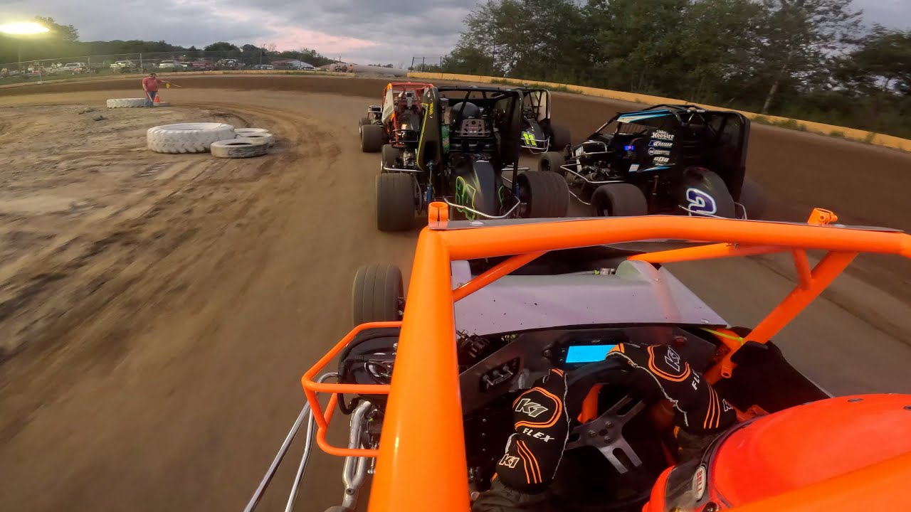 Rookie wingless 600 micro sprint racing 8-5-23 Hamlin speedway - YouTube