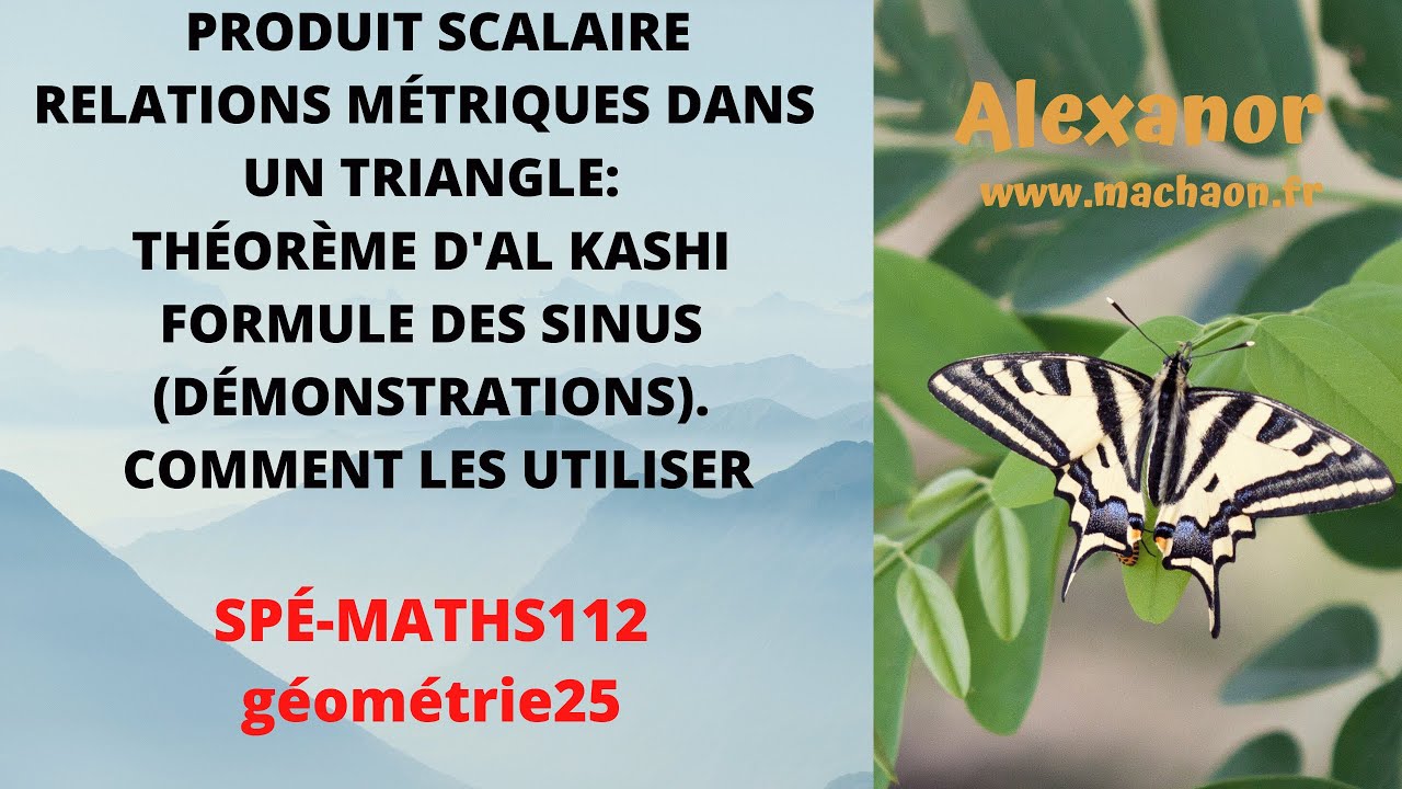 Spé Maths #112 Produit scalaire. Relations métriques dans un triangle ...
